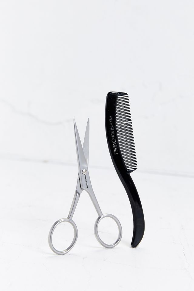 Tweezerman Moustache Scissor + Comb Set | Urban Outfitters Canada