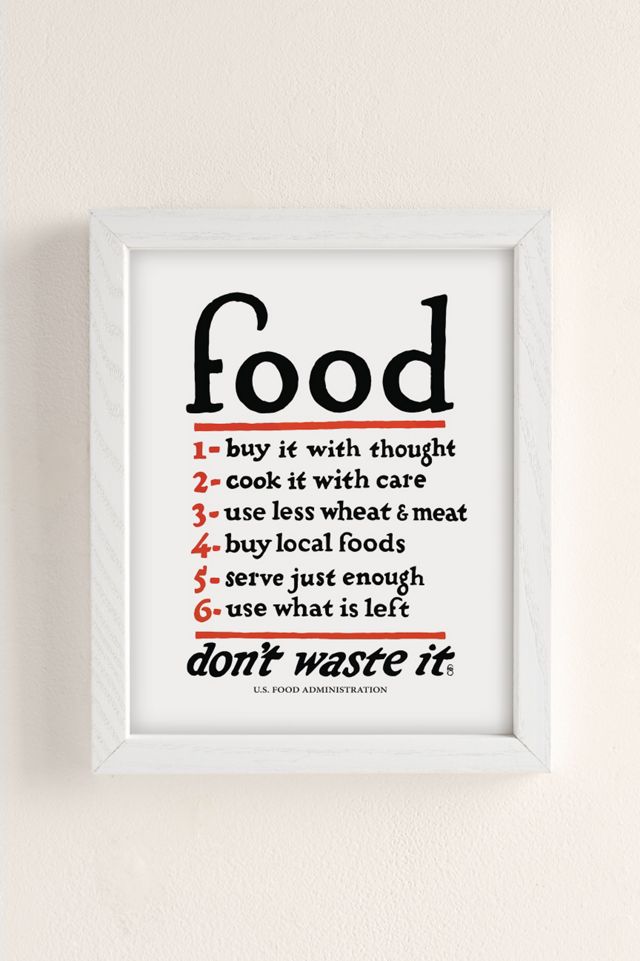 Lettered & Lined Food Rules Art Print | Urban Outfitters