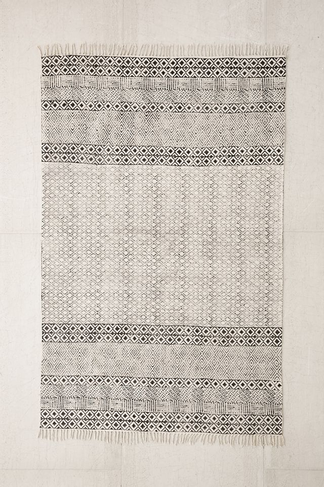 Halen Horizontal Block Print Rug | Urban Outfitters