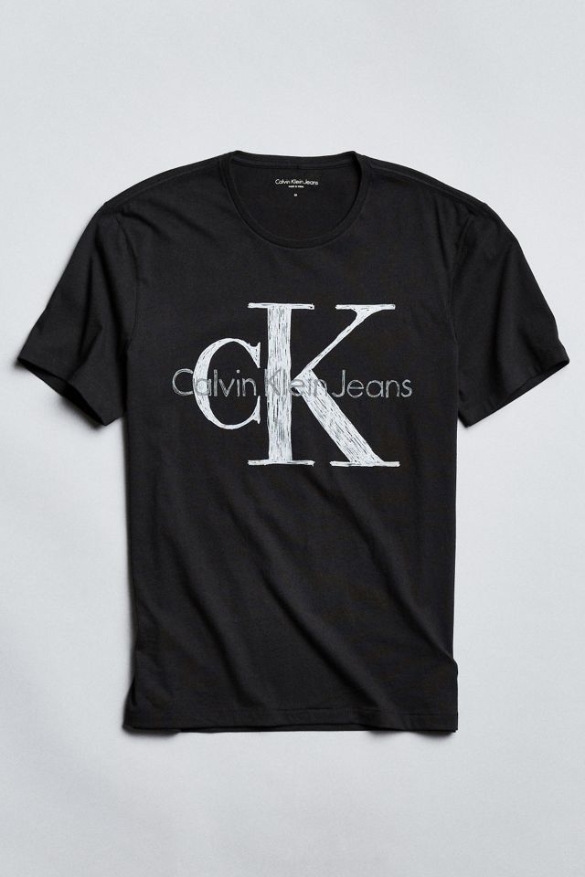 Calvin Klein Jeans Scribble Logo Tee | Urban Outfitters Canada