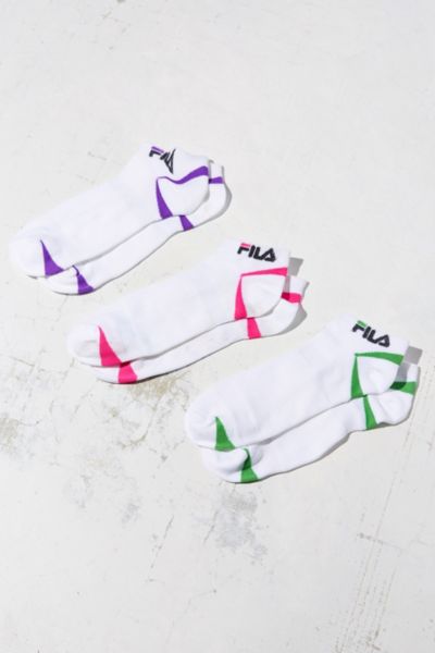 FILA Microfiber Low Cut Sock 3 Pack Urban Outfitters Canada