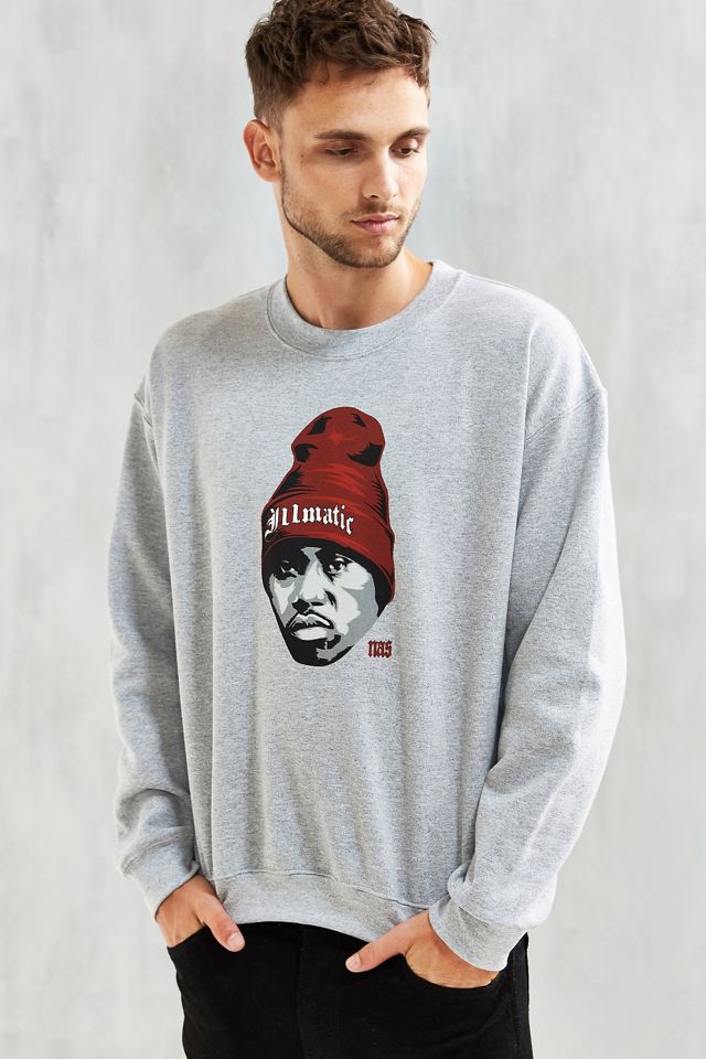 Nas Illmatic Fleece Crew Neck Sweatshirt | Urban Outfitters