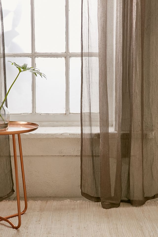 Metallic Thread Sheer Curtain | Urban Outfitters