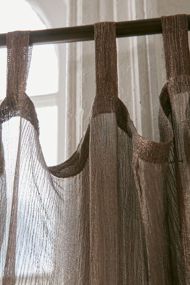 Metallic Thread Sheer Curtain | Urban Outfitters