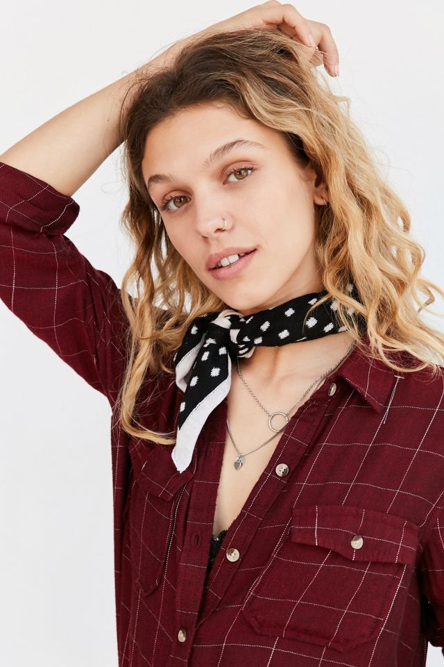 Small Square Knit Neck Scarf | Urban Outfitters