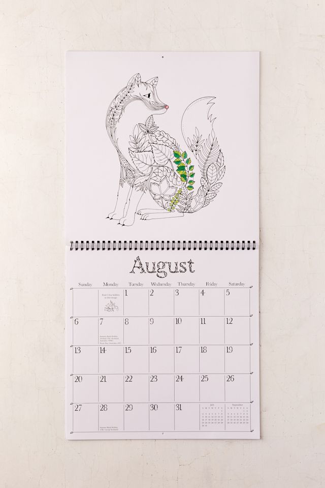 2017 Enchanted Forest Coloring Calendar | Urban Outfitters Canada