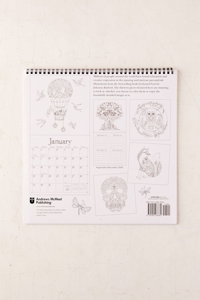 2017 Enchanted Forest Coloring Calendar | Urban Outfitters Canada