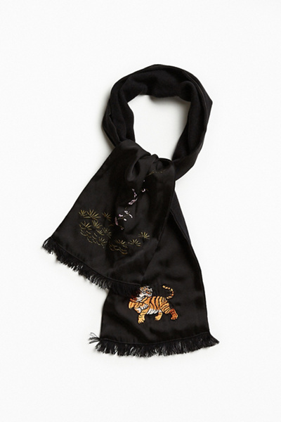 Embroidered Tiger Scarf | Urban Outfitters Canada