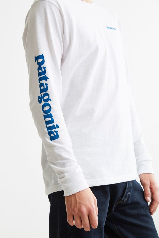 Patagonia Text Logo Long Sleeve Tee | Urban Outfitters