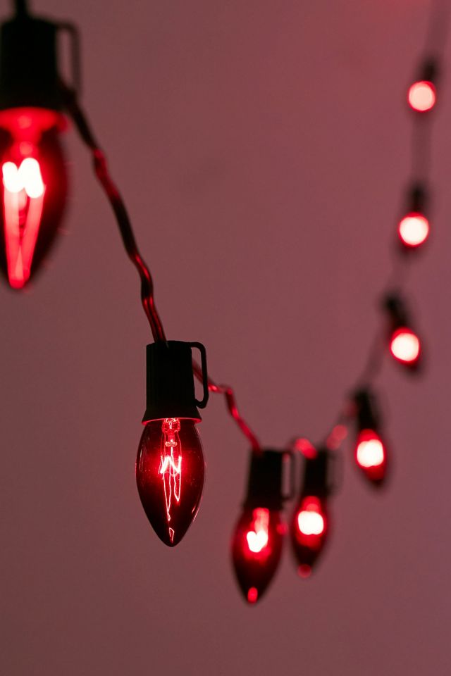 Black-Tinted String Lights | Urban Outfitters
