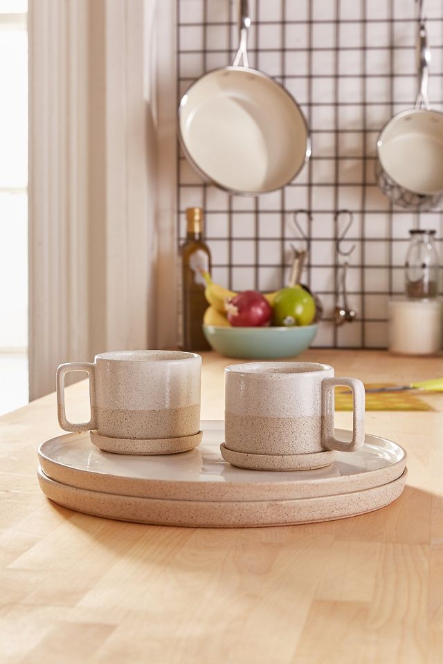 6-Piece Raw Dipped Dinnerware Set | Urban Outfitters