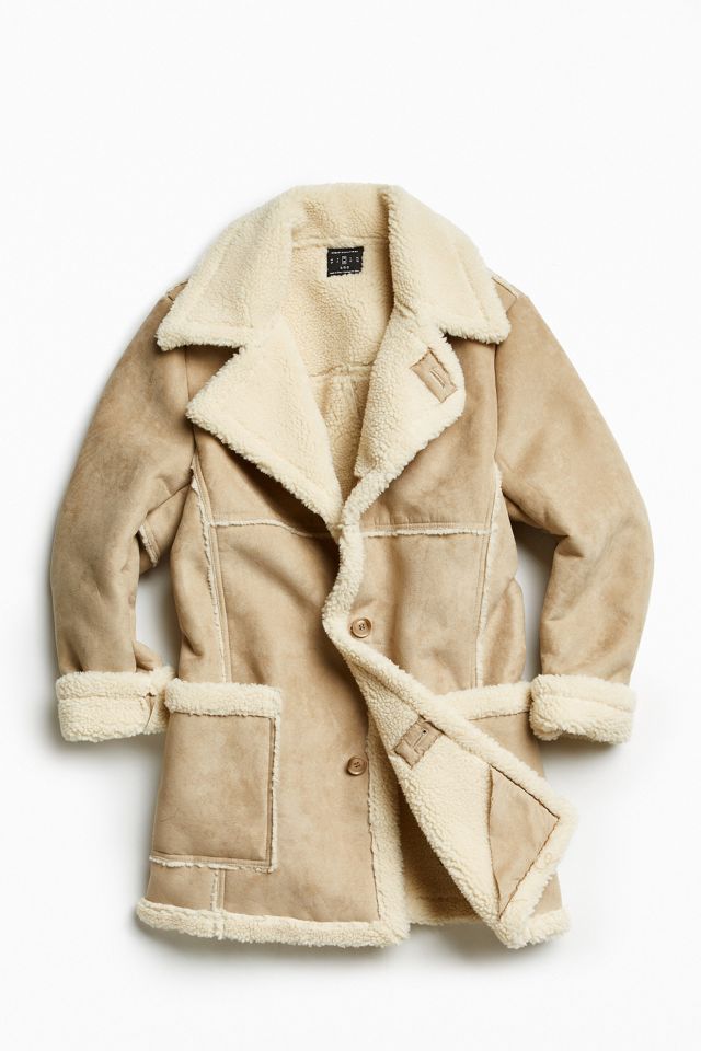 UO Faux Shearling Barn Coat | Urban Outfitters Canada