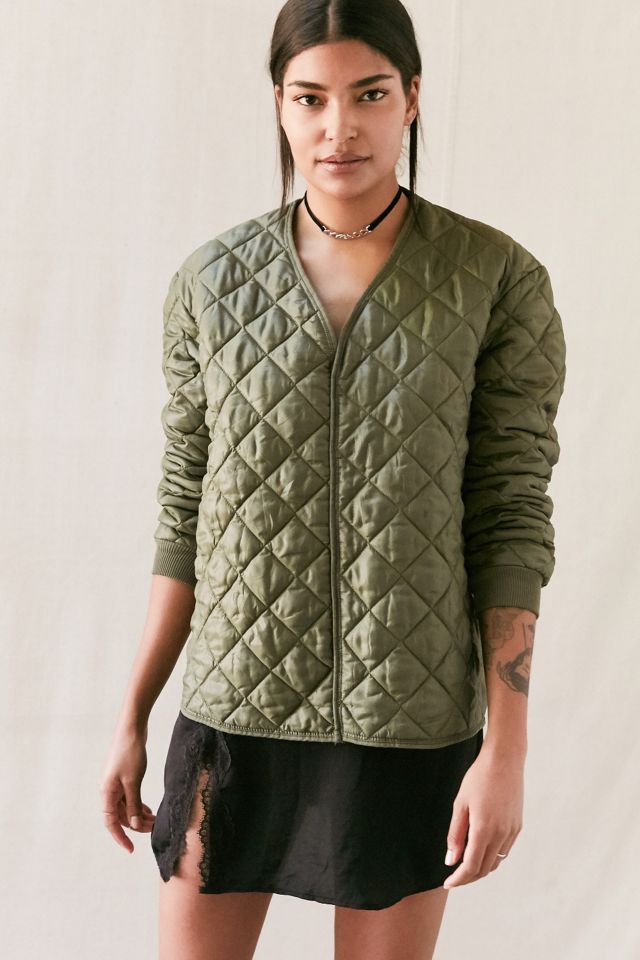 Vintage Quilted Military Pullover Jacket | Urban Outfitters