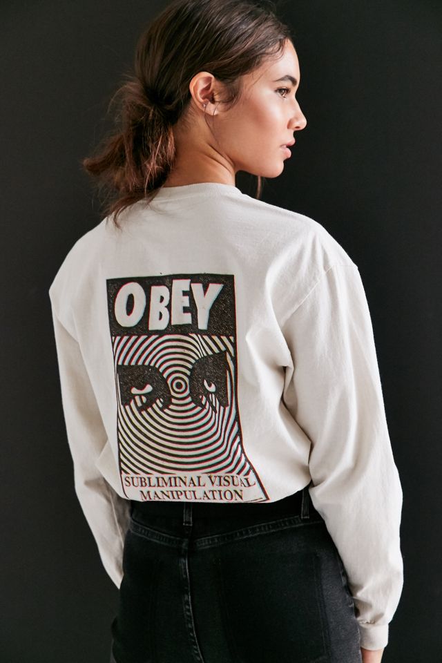 OBEY Subliminal Visual Long-Sleeve Tee | Urban Outfitters