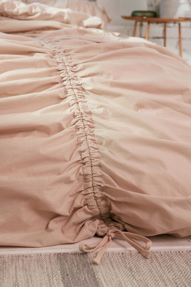 Cinched Duvet Cover - Blush | Urban Outfitters Canada