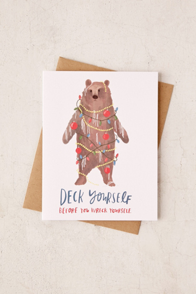 Emily McDowell Deck Yourself Holiday Card | Urban Outfitters Canada