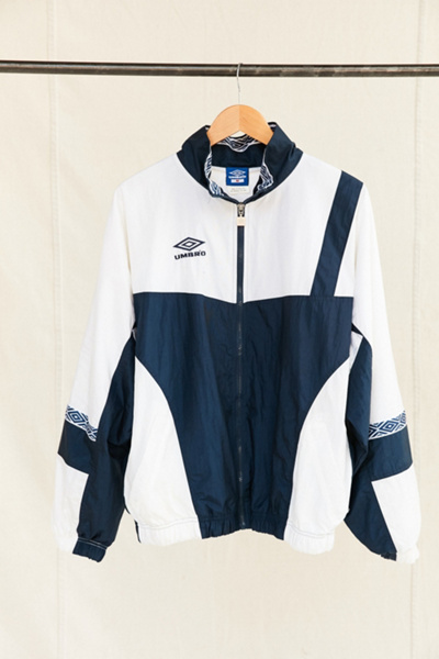 Vintage Umbro White/Navy Windbreaker Jacket | Urban Outfitters Canada