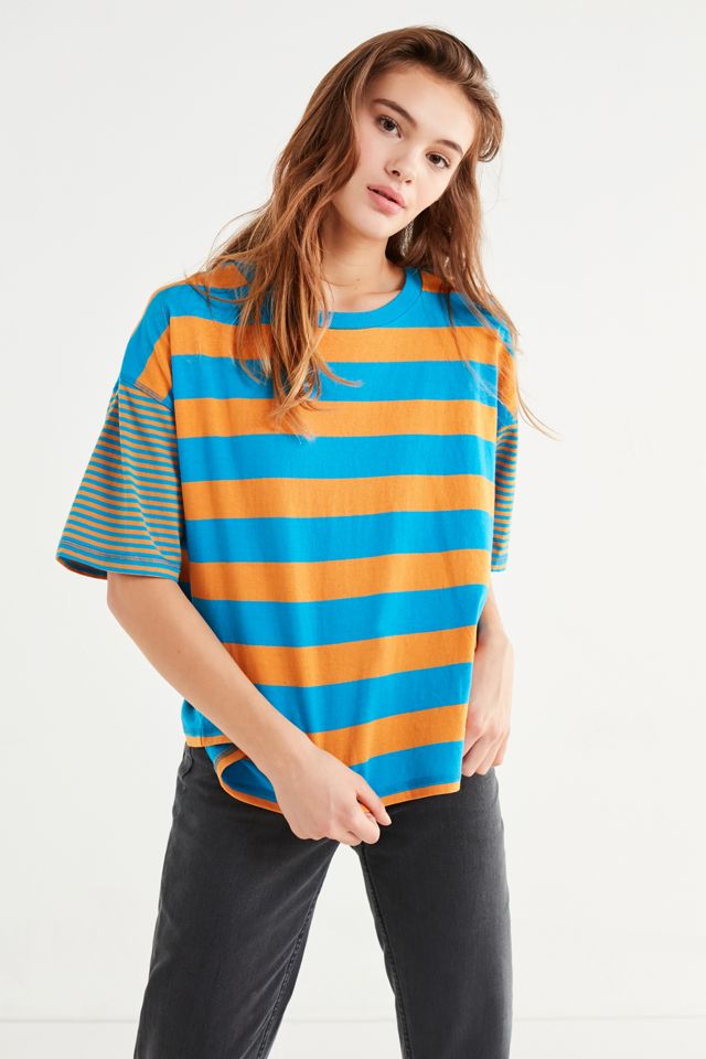 BDG Boston Oversized Crew-Neck Ringer Tee | Urban Outfitters