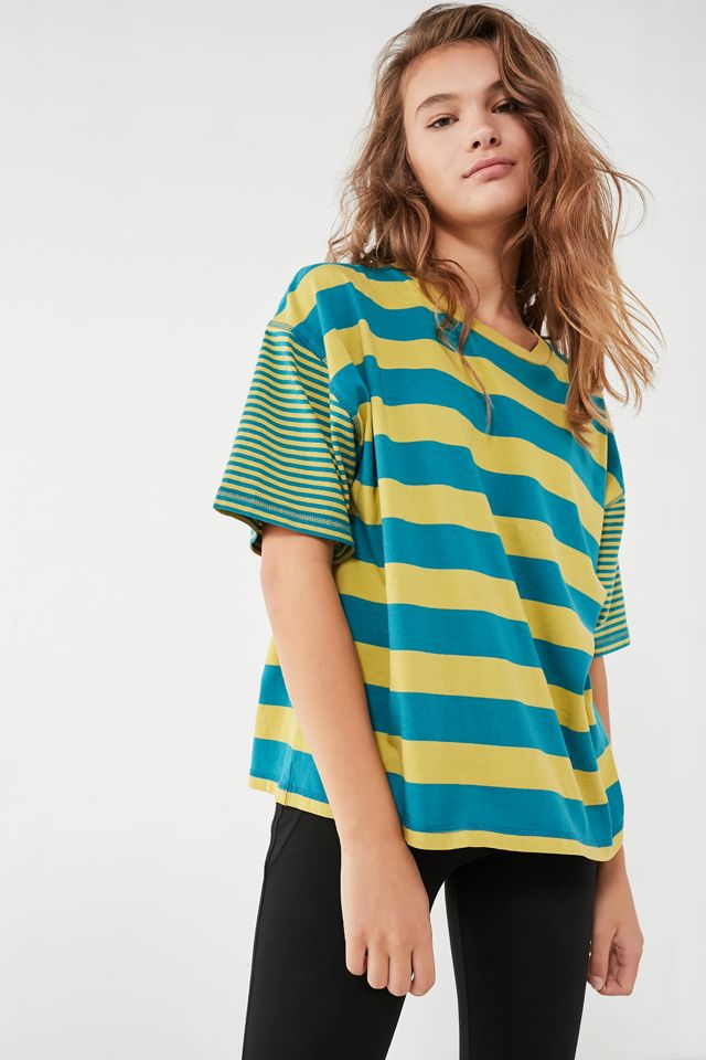 BDG Boston Oversized Short Sleeve Ringer Tee | Urban Outfitters