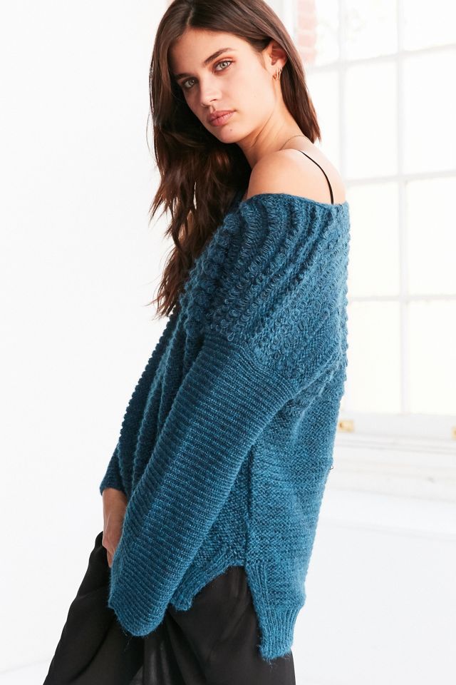 Ecote Marley Loop-Stitch V-Neck Sweater | Urban Outfitters