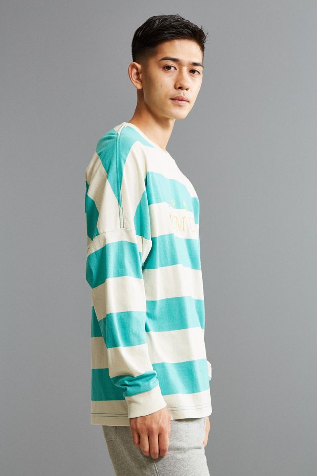 UO Embroidered Bermuda Stripe Long Sleeve Tee | Urban Outfitters