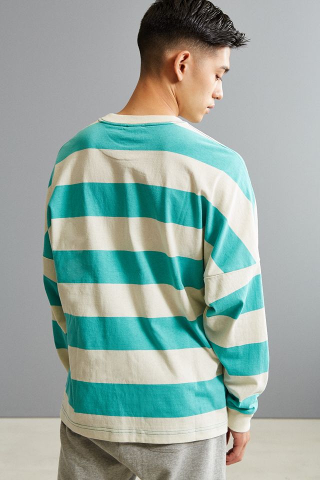 UO Embroidered Bermuda Stripe Long Sleeve Tee | Urban Outfitters
