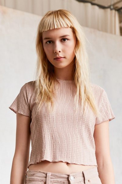 Sparkle & Fade Lettuce Edge Crop Top | Urban Outfitters