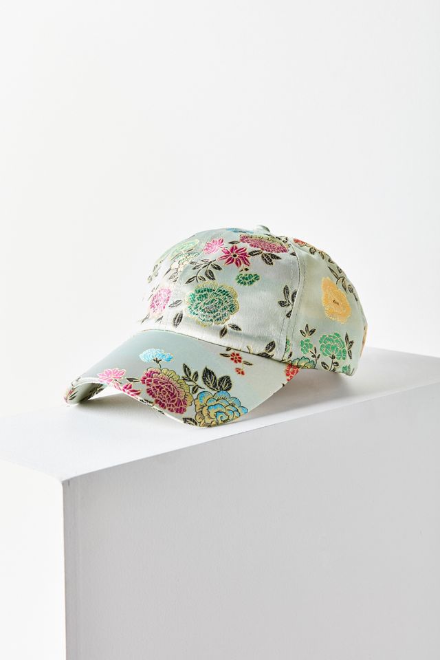 Floral Satin Baseball Hat | Urban Outfitters