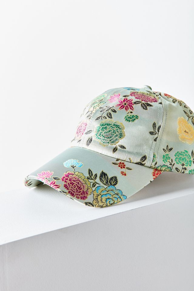 Floral Satin Baseball Hat | Urban Outfitters