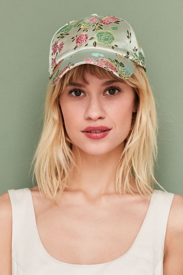 Floral Satin Baseball Hat | Urban Outfitters
