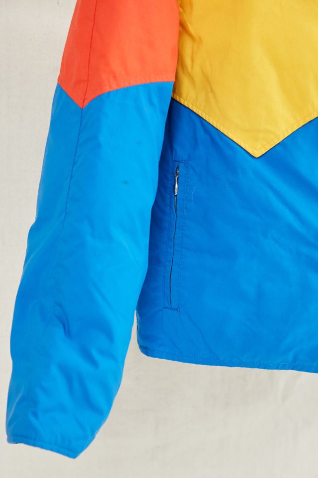 Vintage Yellow Color Block Puffer Jacket | Urban Outfitters