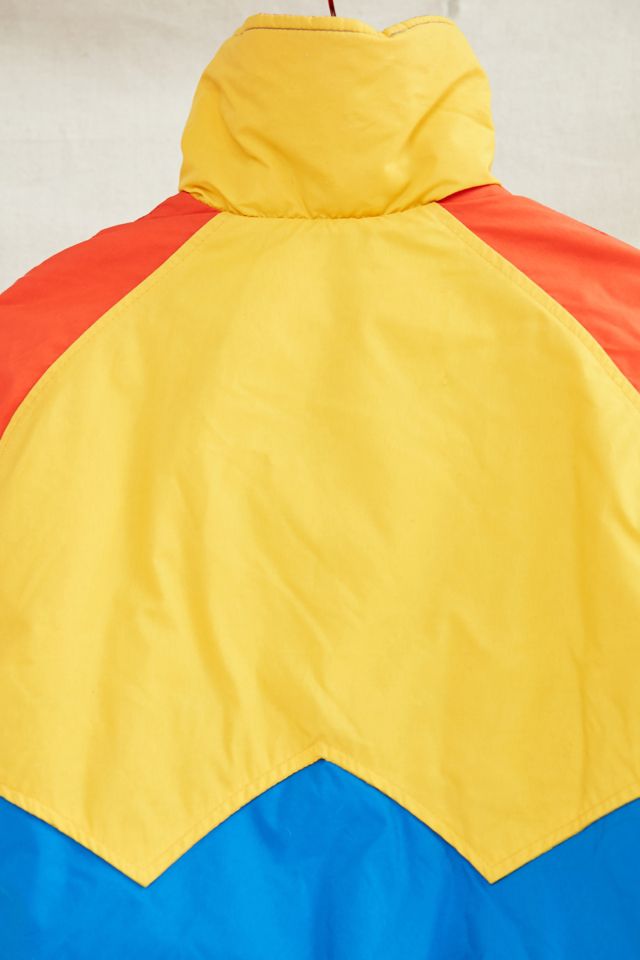 Vintage Yellow Color Block Puffer Jacket | Urban Outfitters