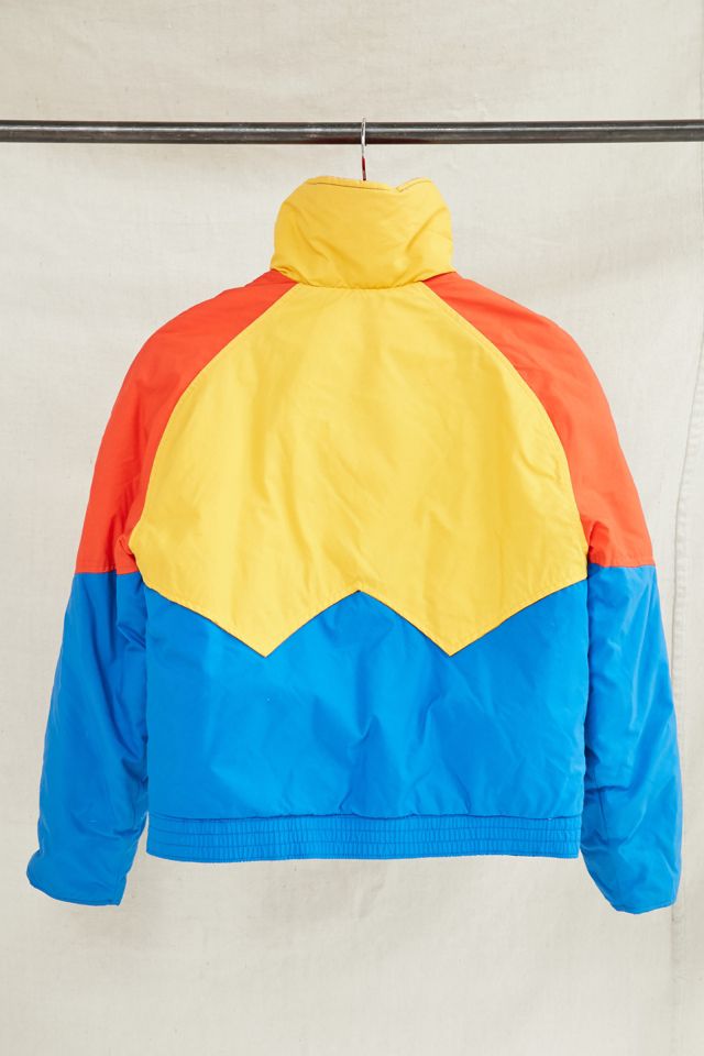 Vintage Yellow Color Block Puffer Jacket | Urban Outfitters