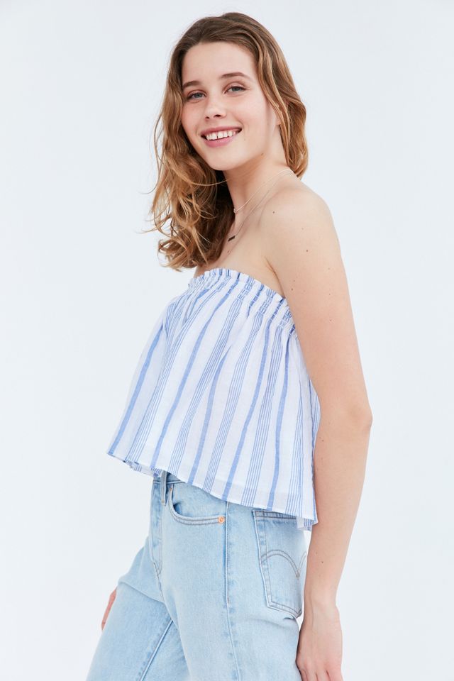 Kimchi Blue Billie Smocked Strapless Top Urban Outfitters