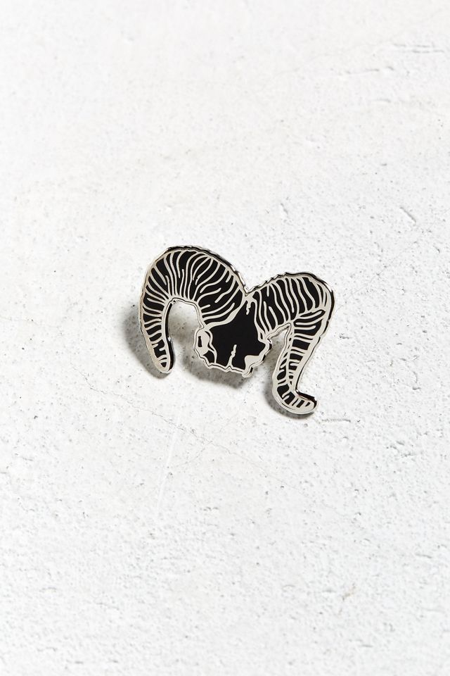 Shrimp Sauce Ram Skull Pin | Urban Outfitters