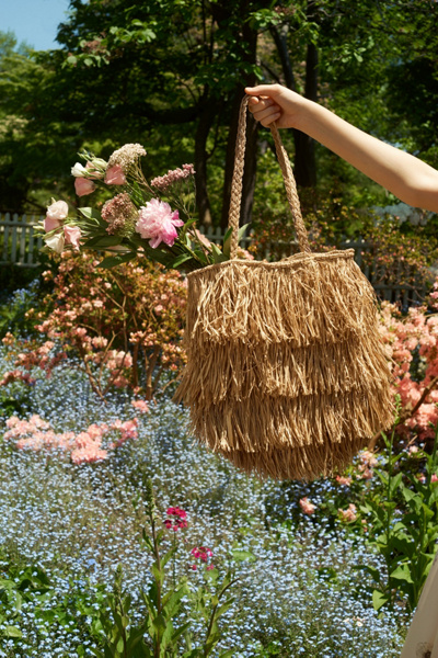 Fringed Straw Tote Bag | Urban Outfitters