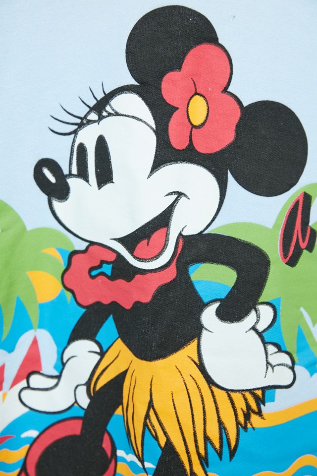 Vintage Minnie Mouse Aloha Short Sleeve Sweatshirt | Urban Outfitters