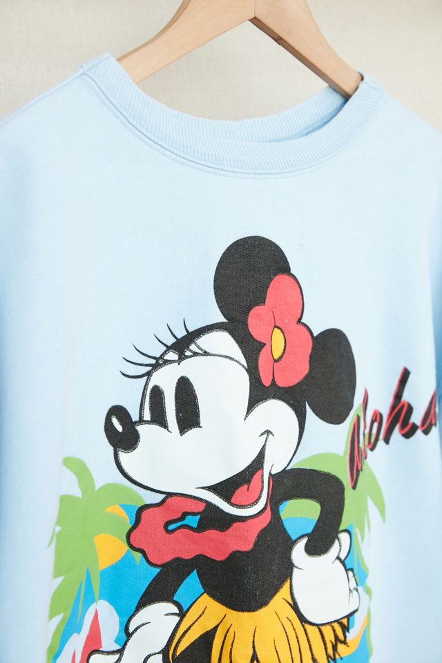 Vintage Minnie Mouse Aloha Short Sleeve Sweatshirt | Urban Outfitters