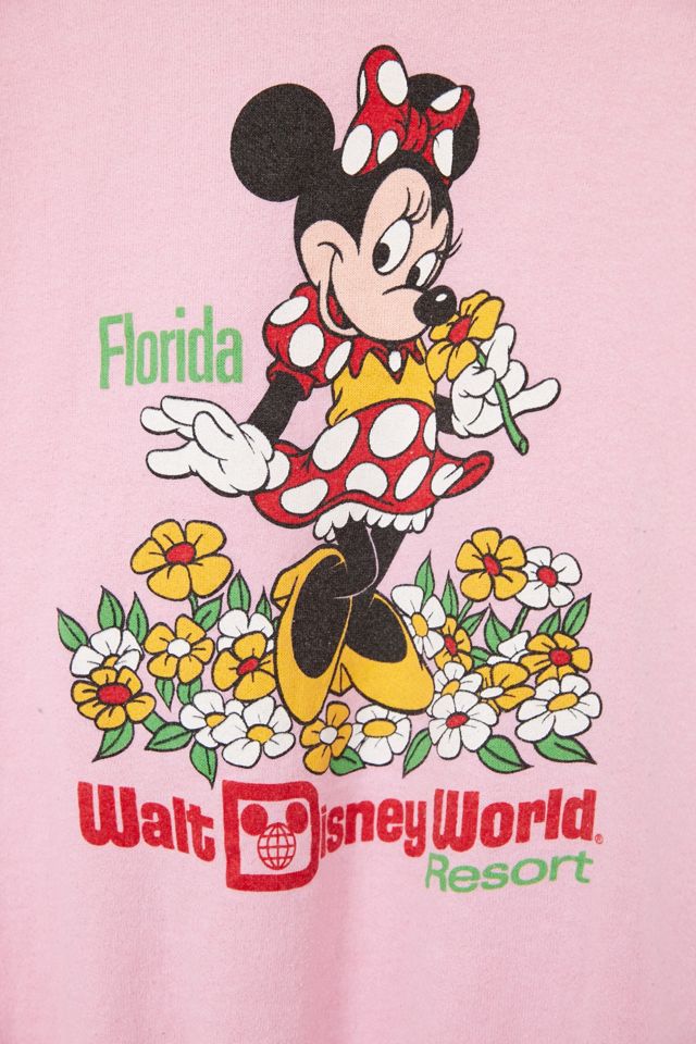 Vintage Pink Minnie Mouse Crew Neck Sweatshirt | Urban Outfitters