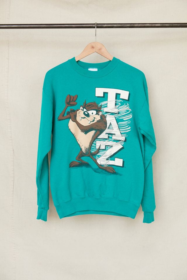 Vintage Teal Taz Crew Neck Sweatshirt | Urban Outfitters