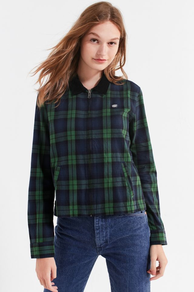 OBEY Maddy Zip-Up Flannel Shirt | Urban Outfitters