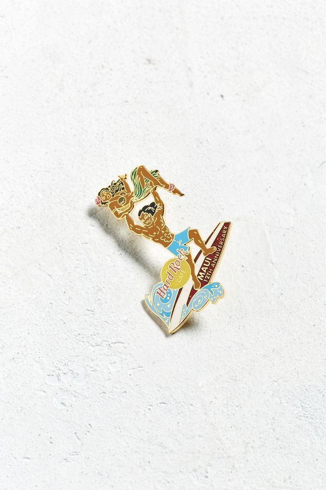 Vintage Hard Rock Cafe Maui Surfer Pin | Urban Outfitters
