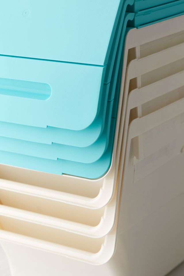 Stackable Turquoise Storage Box Set | Urban Outfitters