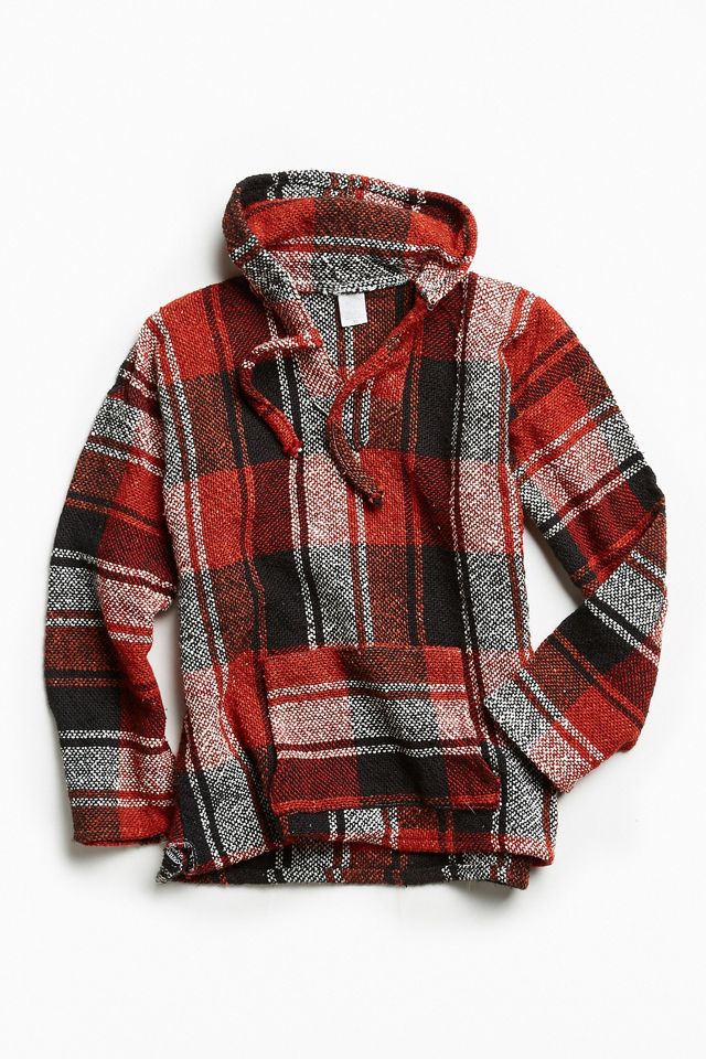 Vintage Red Plaid Woven Pullover Hoodie Sweatshirt | Urban Outfitters ...