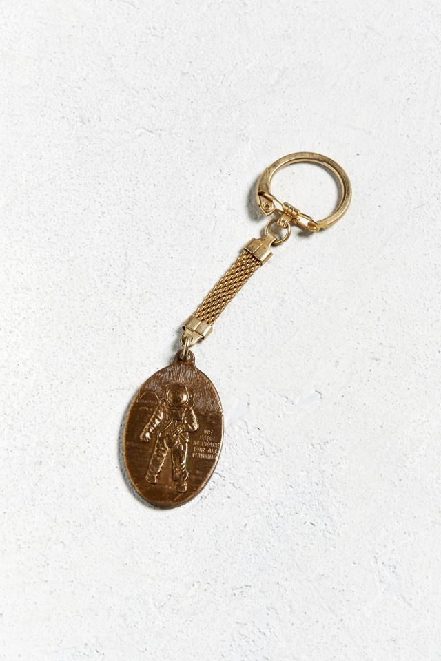 Vintage Gold Metal Astronaut Keychain | Urban Outfitters
