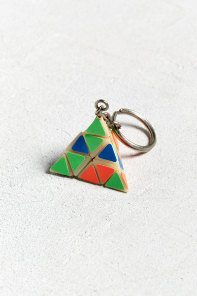 Vintage Rubix Cube Pyramid Keychain | Urban Outfitters