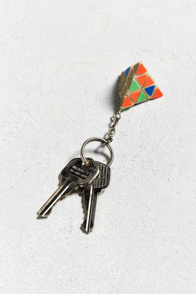 Vintage Rubix Cube Pyramid Keychain | Urban Outfitters Canada