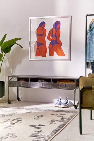 Bowen Rolling Storage Bench | Urban Outfitters