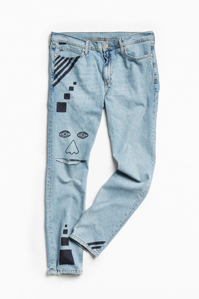 BDG X Andrew Jeffrey Wright Hand-Doodled Faces Skinny Jean | Urban ...