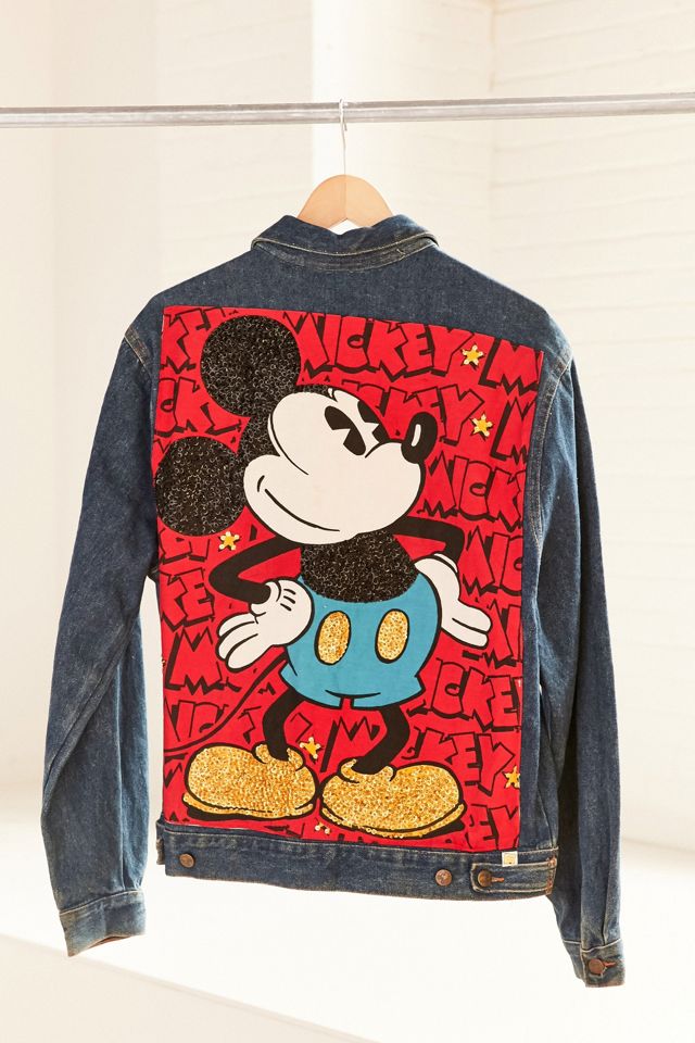 Vintage Beaded Mickey Mouse Denim Jacket | Urban Outfitters Canada